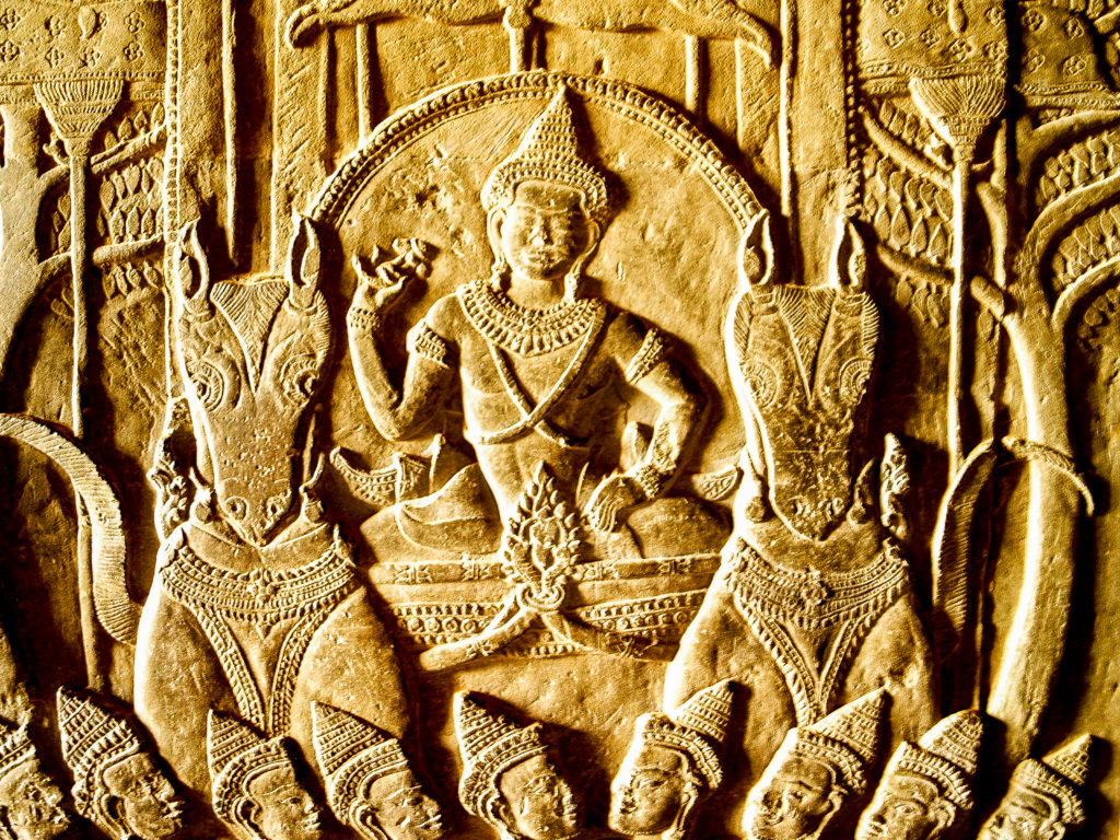 Line art Angkor Wat ,Angkor Thom , Siem Reap, Cambodia - New Mandala