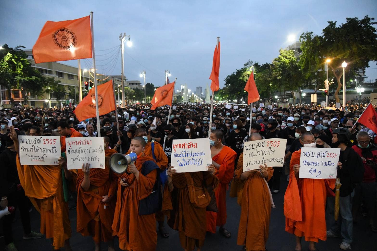 The pro-democracy monks joining Thailand's protests - New Mandala